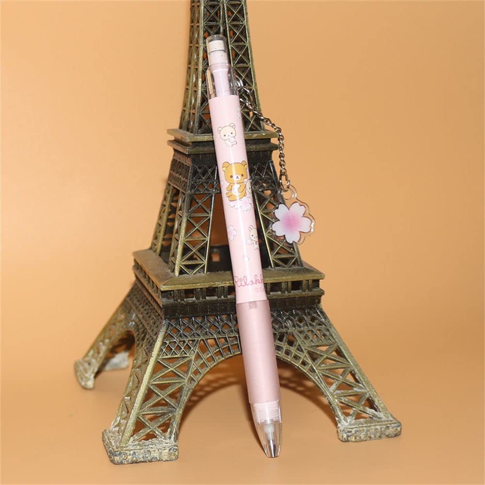 0.5mm&0.7mm Cute Mechanical Pencil Cartoon Ber Movable Pencil Automatic Writing Pencils With Sakura Pendant(1pc Random 0.7mm)