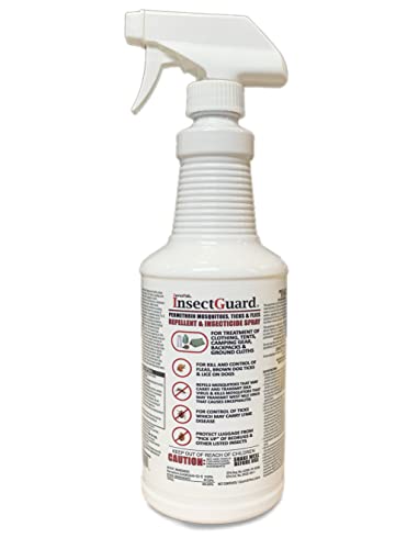 $averPak InsectGuard Permethrin Mosquitoes, Ticks and Flies Repellent & Insecticide Spray for Dog Horse Blanket Bed Kennal Stabels & More - Quart (32oz)