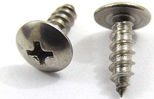 #6 x 5/8" Stainless Truss Head Phillips Wood Screw (100pc) 18-8 (304) Stainless Steel Screws by Bolt Dropper, ssd Screws