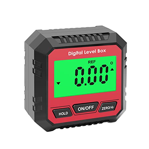 #559alQ Digital Angle Finder Backlight LCD Digital Angle Gauge Protractor Inclinometer Be-Vel Box Magnetic Base 4 of 90 Degre