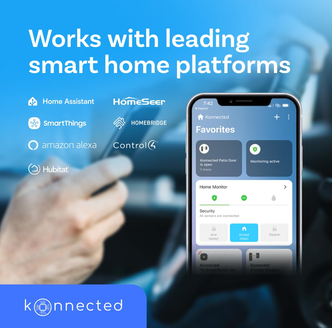 12-Zone Wired Smart Alarm Panel - Konnected Alarm Panel Pro Conversion Kit - Make Wired Alarm System Smart - SmartThings, Alexa - No Batteries or Monthly Subscription - Wi-Fi & Ethernet Connection