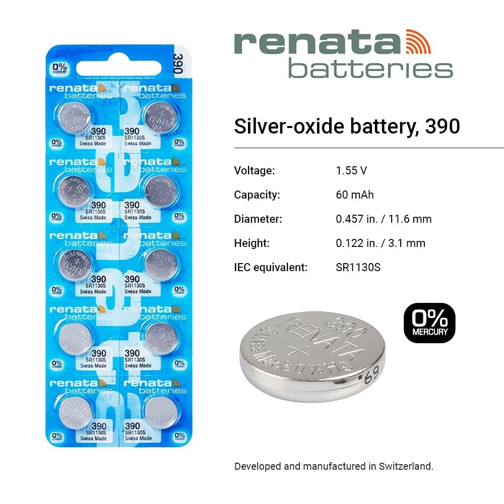 #390 Renata Watch Batteries 5Pcs