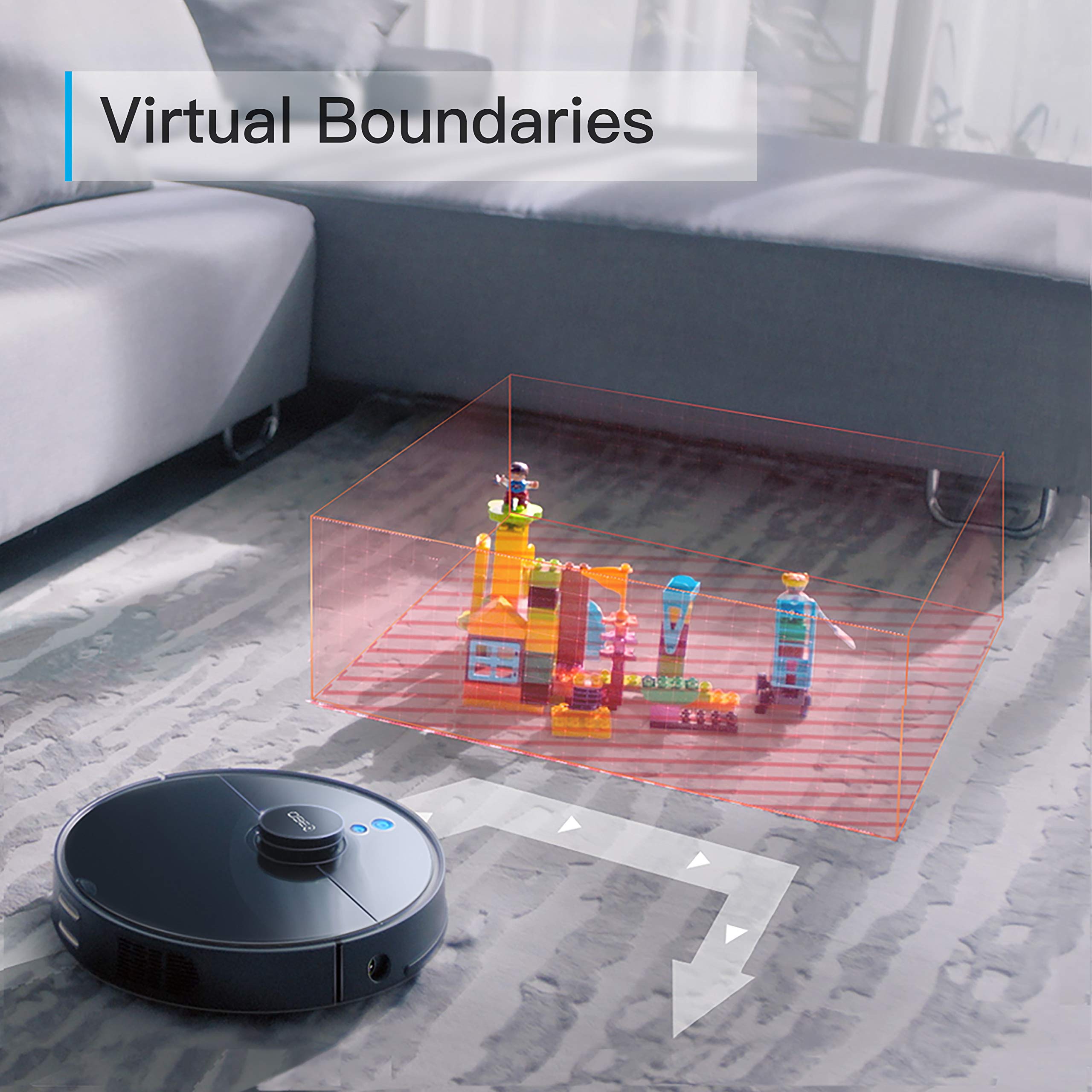 + 360 S7 Pro Robot Vacuum and Mop, LiDAR Mapping, 2650 Pa, No-Go Zones, Selective Room Cleaning, Self Charge and Resume, Compatible with Alexa and Google Assistant