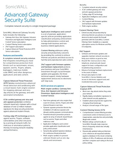 01-SSC-0602 Gateway Anti-Malware, Intrusion Prevention and Application Control for TZ300 (1 Year)