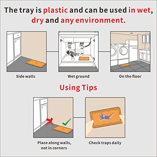 10 Pack Sticky Mouse Trap Rat Traps Indoor, Mouse Traps Indoor for Home, Glue Traps for Mice and Rats, Snake(Large Size)
