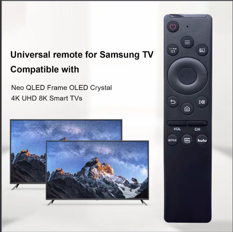 【Pack of 2】 Universal Remote-Control for Samsung Smart-TV, Remote-Replacement of HDTV 4K UHD Curved QLED and More TVs, with Netflix Prime-Video Hulu Buttons