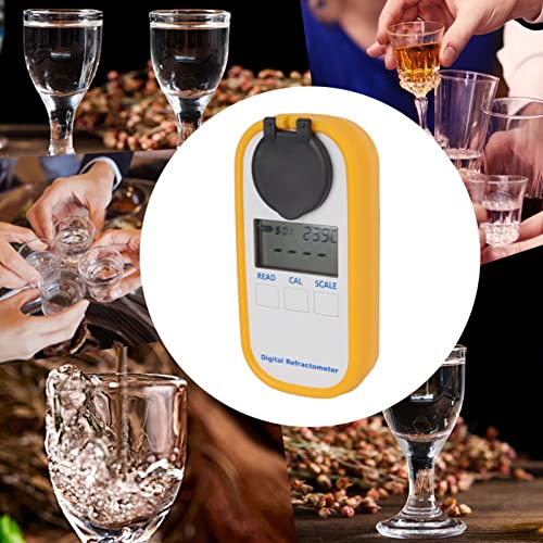 0β80% Brix Meter Refractometer, Widely Used ABS Sugar Refractometer Portable Quick Testing Dustproof Prism Column for Spirit