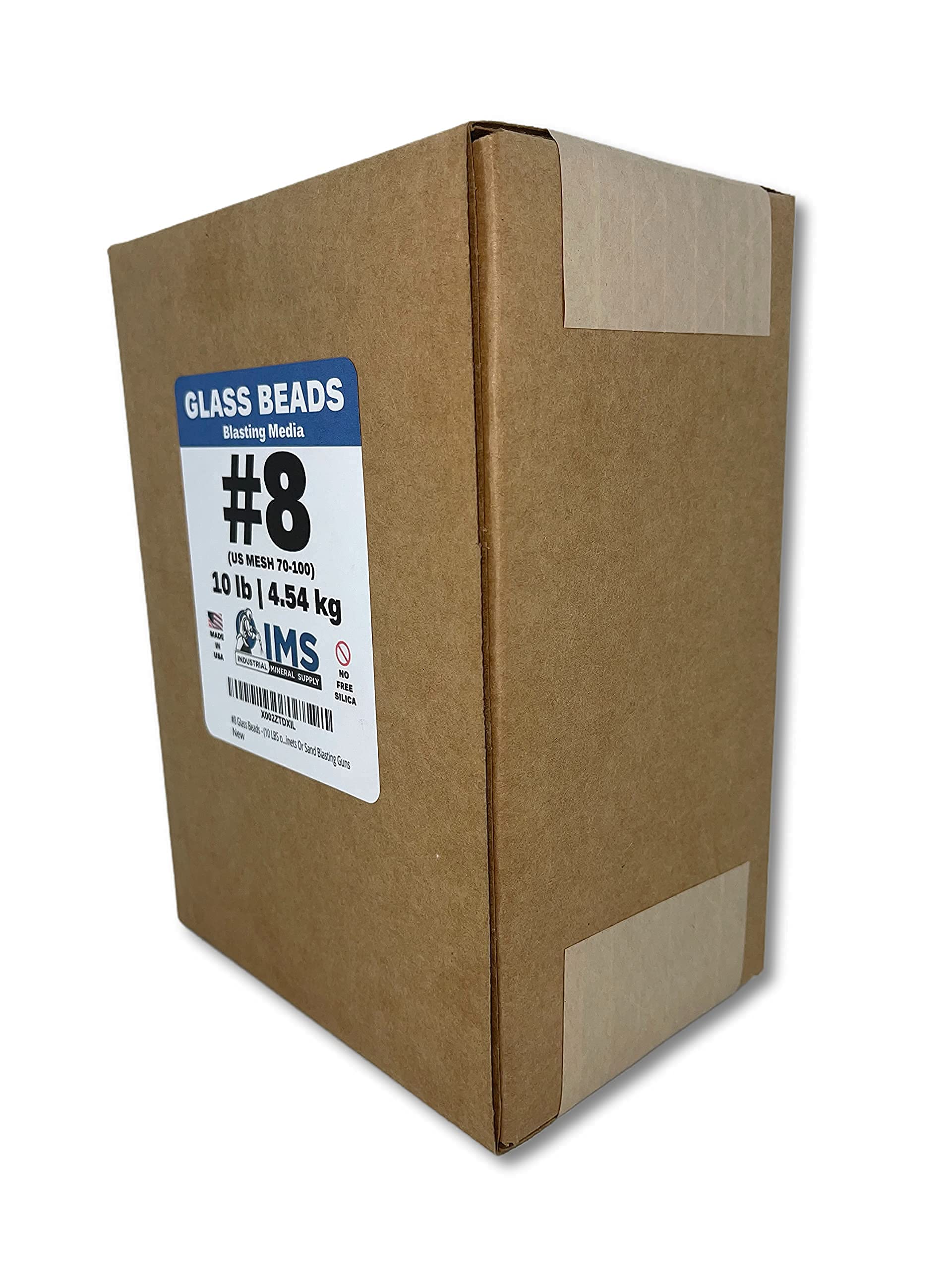 #8 Glass Beads - (10 LBS or 4.54 kg) - Blasting Abrasive Media (Medium) - 70-100 US Mesh for Blast Cabinets or Sand Blasting Guns