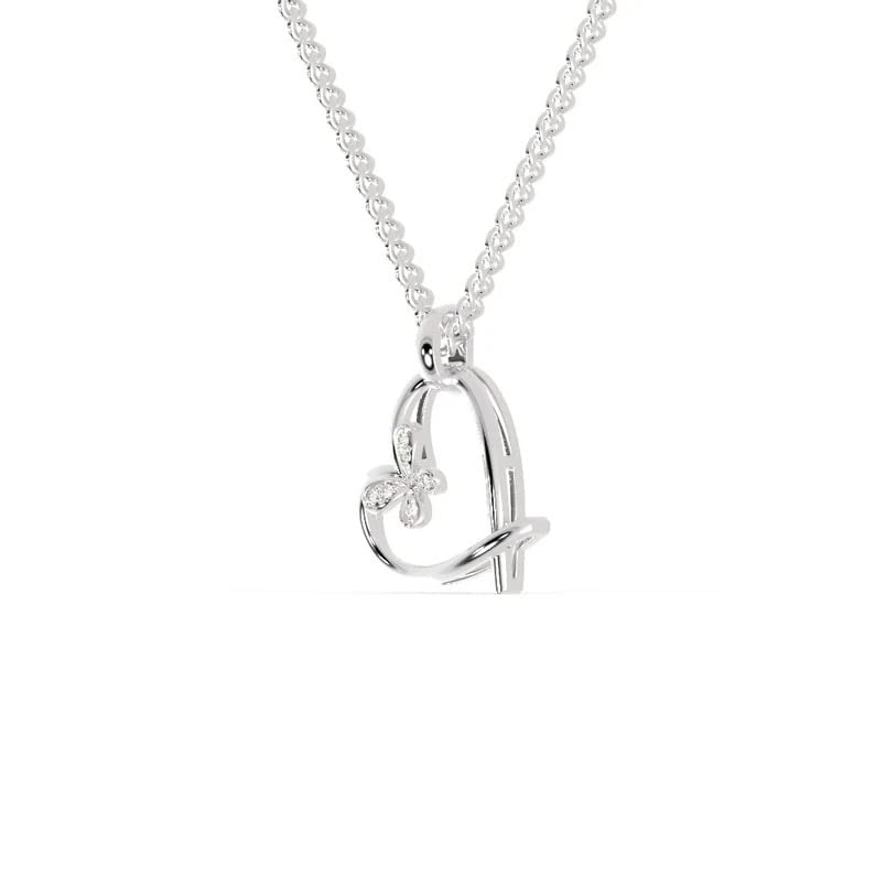 0.03 TCW Round Cut 925 Sterling Silver with Cubic Zirconia Charm Pendant For Women By Elenore