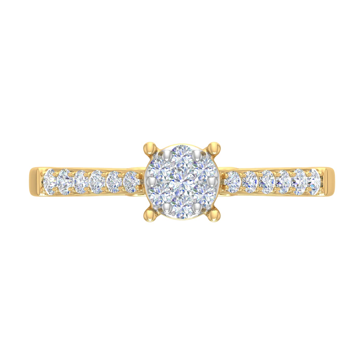 0.30 Carat Prong Set Diamond Engagement Ring in 14K Yellow Gold (Ring Size 7)