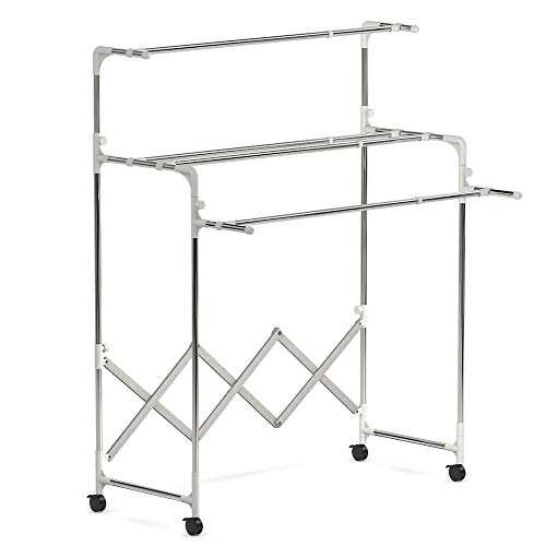 | Simpler | by CVDIRECTO | New Folding Closet, Clothing Organizer, Retractable with Wheels and Brake System. Hang up to 220 Garments.