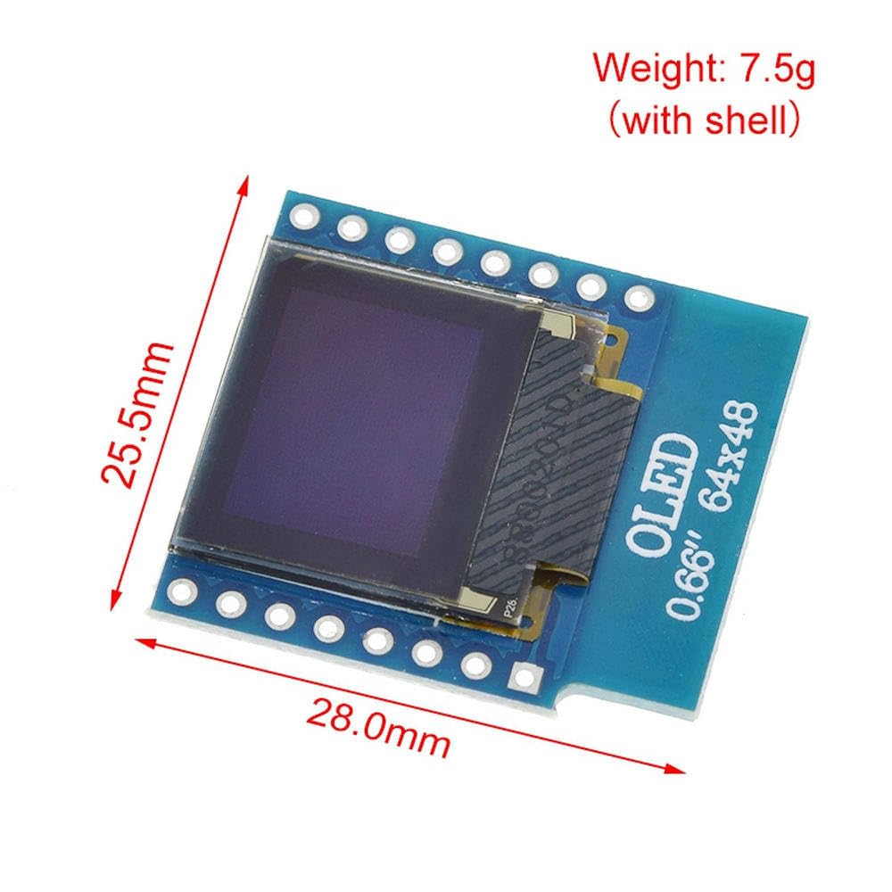 0.66 inch OLED Display Module for WEMOS D1 Mini ESP32 Module Arduino AVR STM32 64x48 0.66" LCD Screen IIC I2C OLED
