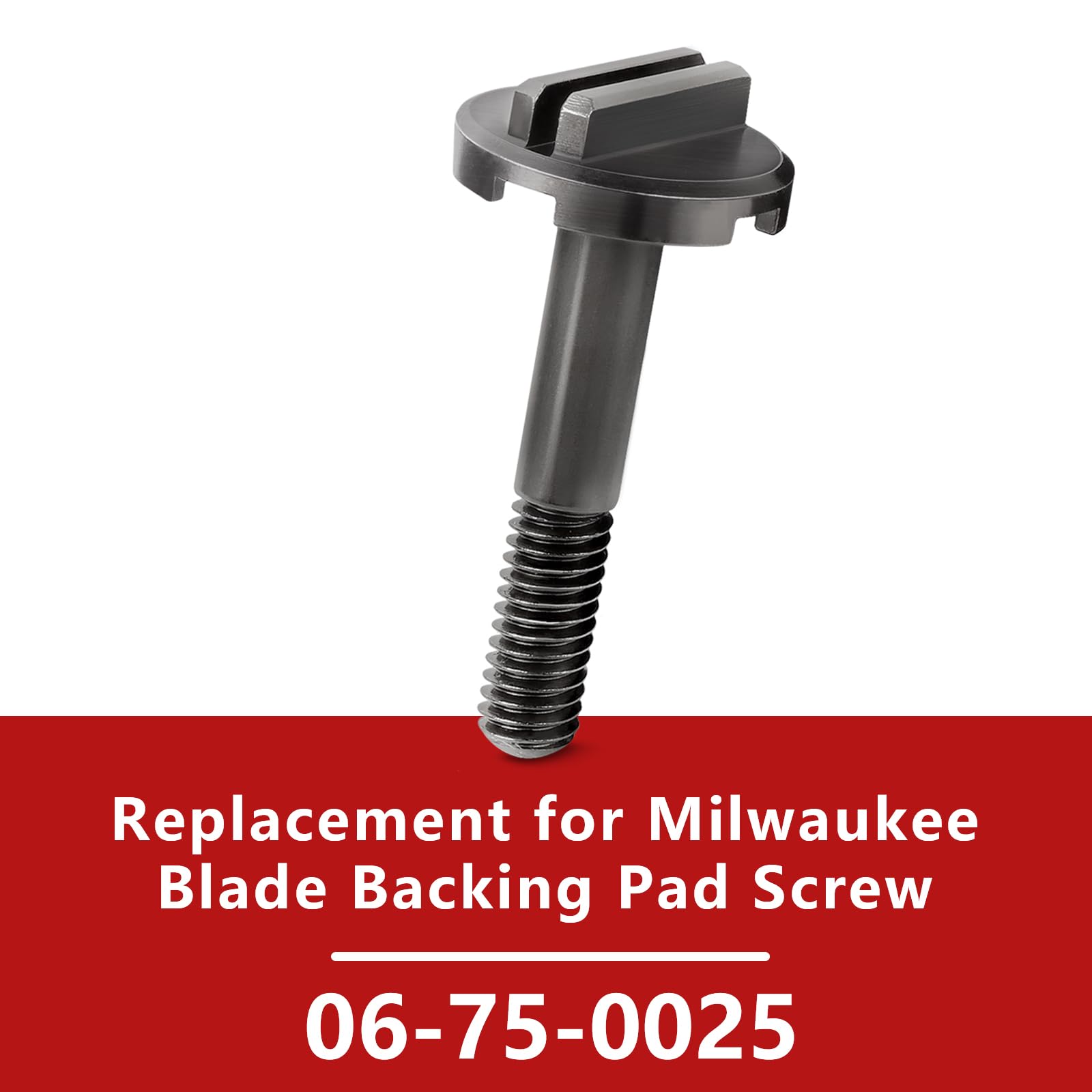 06-75-0025 Blade Backing Pad Screw Replacement for Milwaukee 2626-20 M18 Multi-Tool, Pad Screw Overall Length 40mm, Head 0.742" Diameter, 7mm Height - (2 Pack)