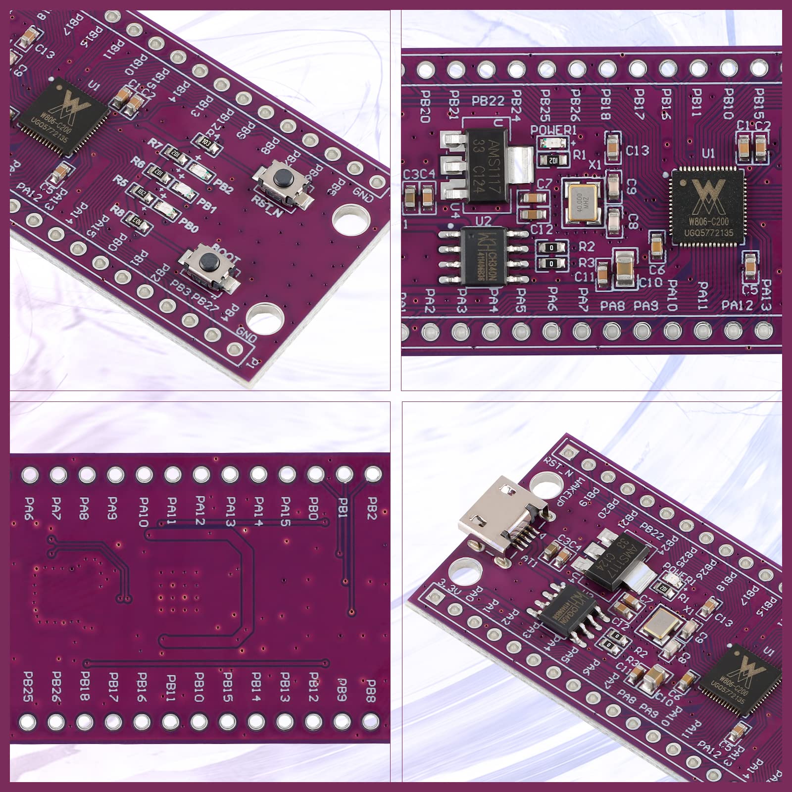 000 EC Buying W806 IOT MCU Development Board, IoT MCU Development Board Integrated 32-Bit Microprocessor STM32 Microcontroller CDK Development Environment Support Interface SPI I2C I2S UART(3PCS