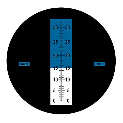0 to 32% Brix Hand Held Refractometer(Teflon Coating)with Automatic Temperature Compensation, Rhino Handheld Refractometer with a Portable Holster