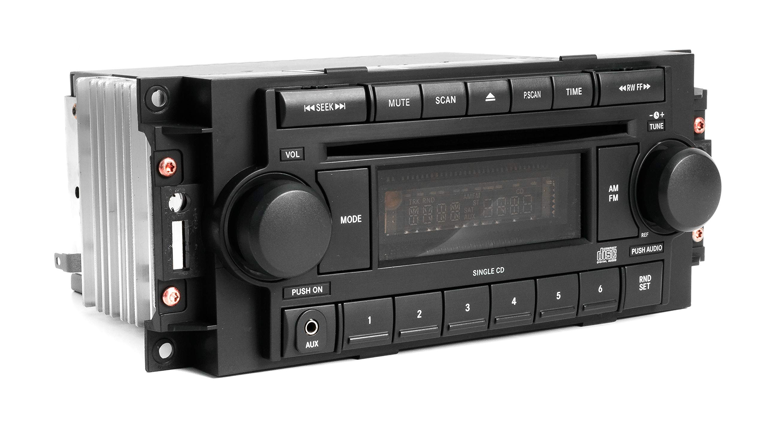 1 Factory Radio AM FM CD Auxiliary Input Bluetooth Compatible With 2004-2010 Jeep Dodge Chrysler REF P05064171AE