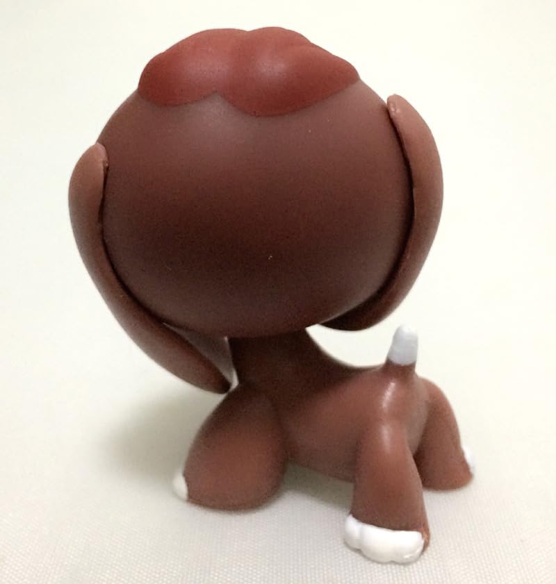 #849 Pet Shop Red Brown Beagle Dog/Chien Animal Green Eyes LPS Toys