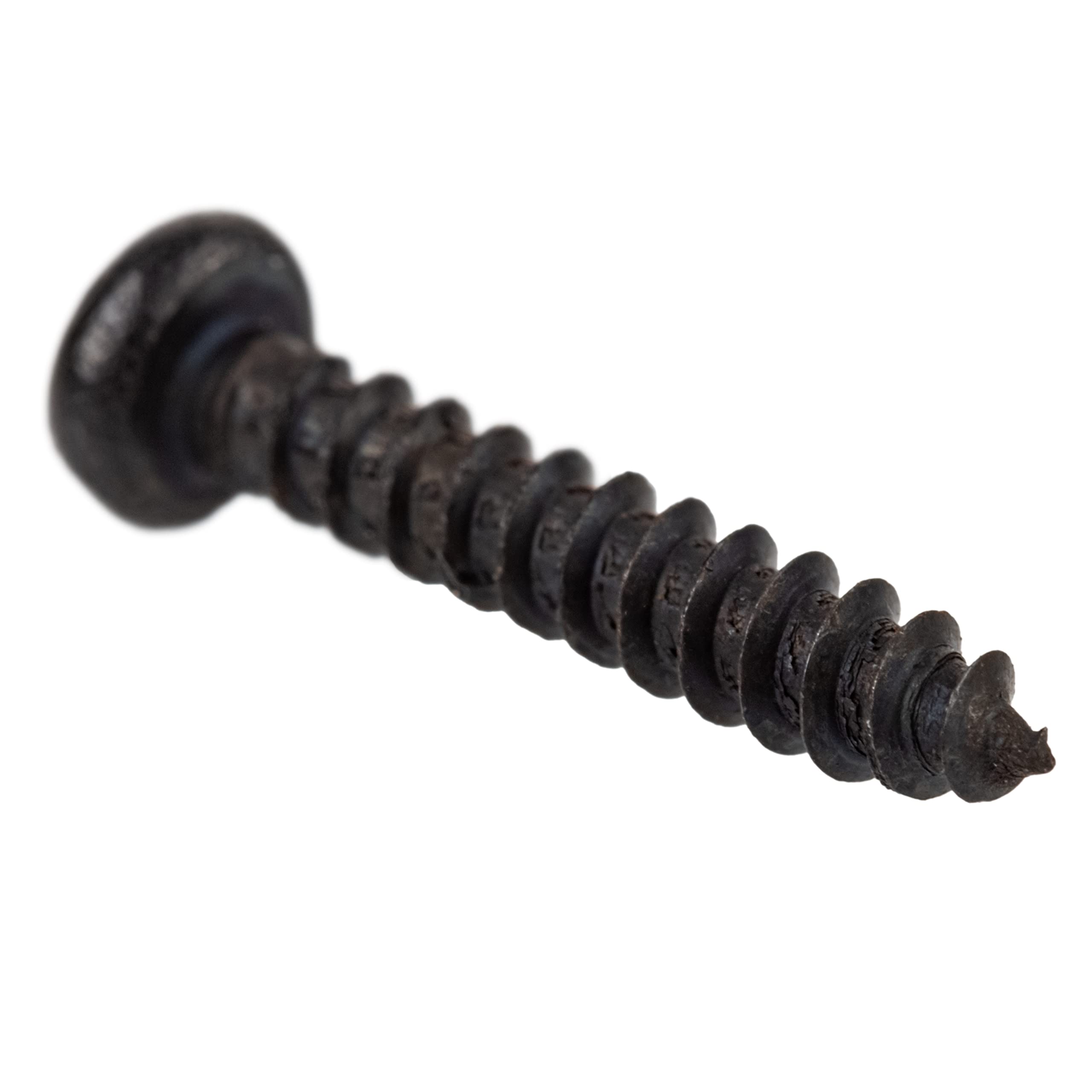 #2 x 1/2" Black Pan Head Phillips Drive Wood Screws - Pack of 25 - Self Tapping Screws for Wood - PH212-SBL