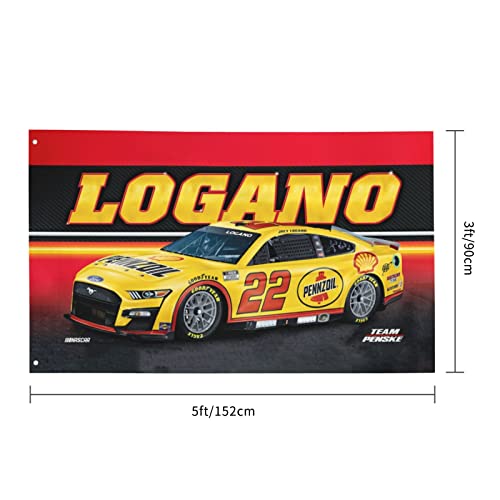 #22 Joey Logano Flag 3x5 Ft Polyester Fabric with 2 Brass Grommets Banners for Outdoor Indoor Decoration