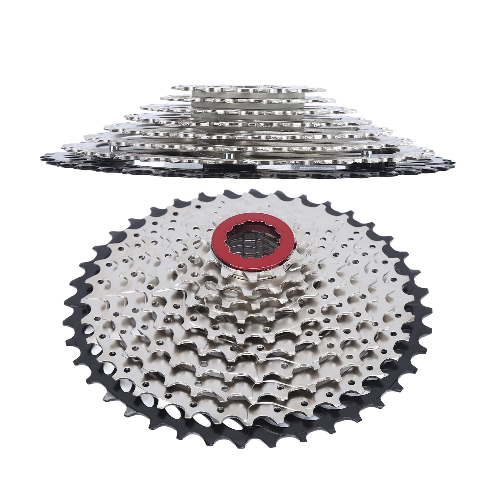 01 02 015 Bicycle Cassette, Bike Freewheel Lightweight 10 Speed Wear Resistant for Road Bicycle for Mountain Bicycle