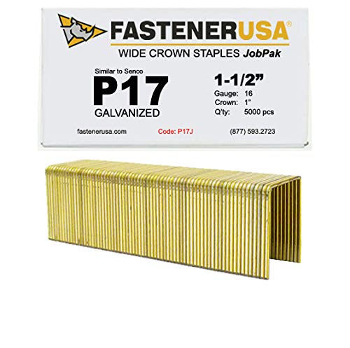 1-1/2" Leg x 1" Crown 16GA GALV P17 Staples 5,000ct | P17J