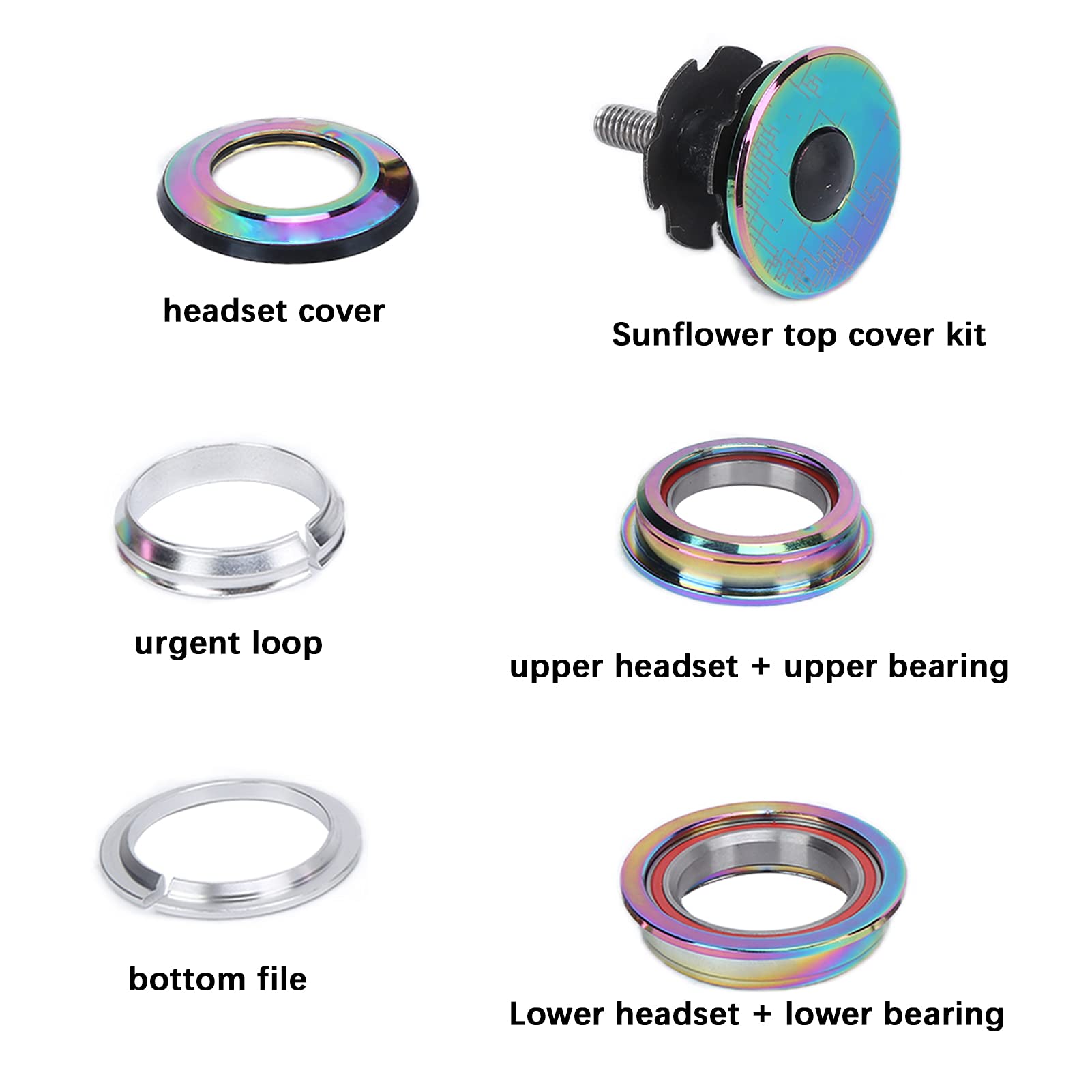 01 02 015 Headset Bearings, Light Weight Fluent Road Bike Headsets Durable for Bike