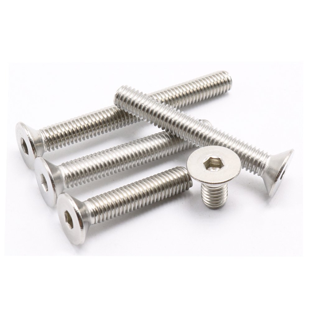 #4-40 UNC Flat/Countersunk Head Socket Screws,100-Piece,Stainless Steel,Full Thread,Right Hand (#4-40 x 3/4")