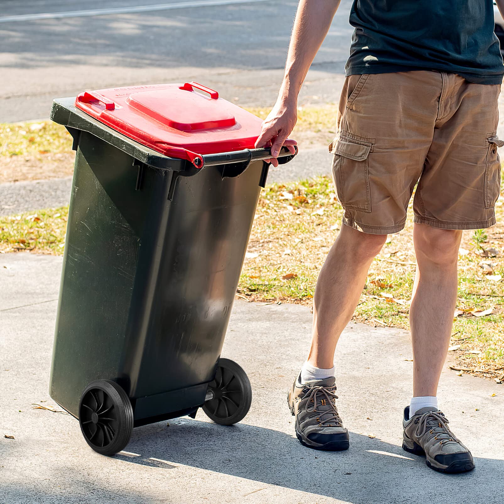1 Set Trash Can Spare Parts Plastic Garbage Can Wheels Plastic Trash Can Wheels Garbage Can Accessories Trash Can Accessories Trash Can Pulley Premium Trash Can Wheels