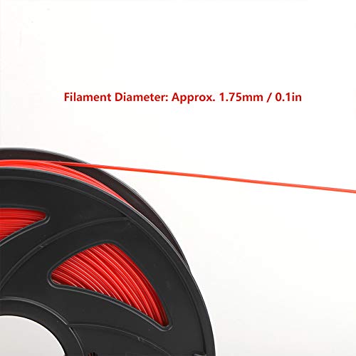 1.75mm 1KG 3D Printer Long Filament Red 3D Printing Consumables Neatly Wound PLA Meta Filament Bundle Industrial Additive Manufacturing Products for Home Decoration