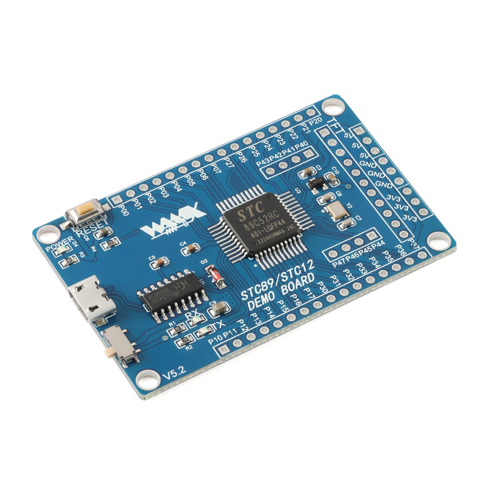 000 JESSINIE STC89C52RC Minimum System Board STC51 STC89C52RC core Development Learning Board CH340 51 Experimental Board Single Chip Microcomputer Development
