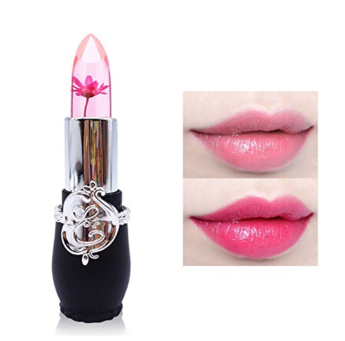 ❀ Euone s ❀,Beauty Bright Flower Crystal Jelly Lipstick Magic Temperature Change Color Lip