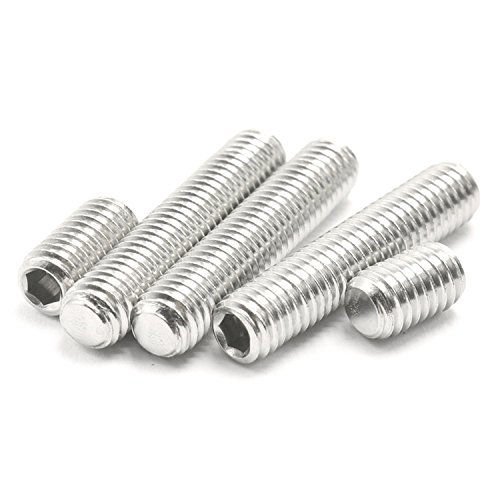 #6-32 UNC Flat Point Set Screws Hex Socket Grub Screws Pack of 100-Pieces (#6-32 x 1/2")