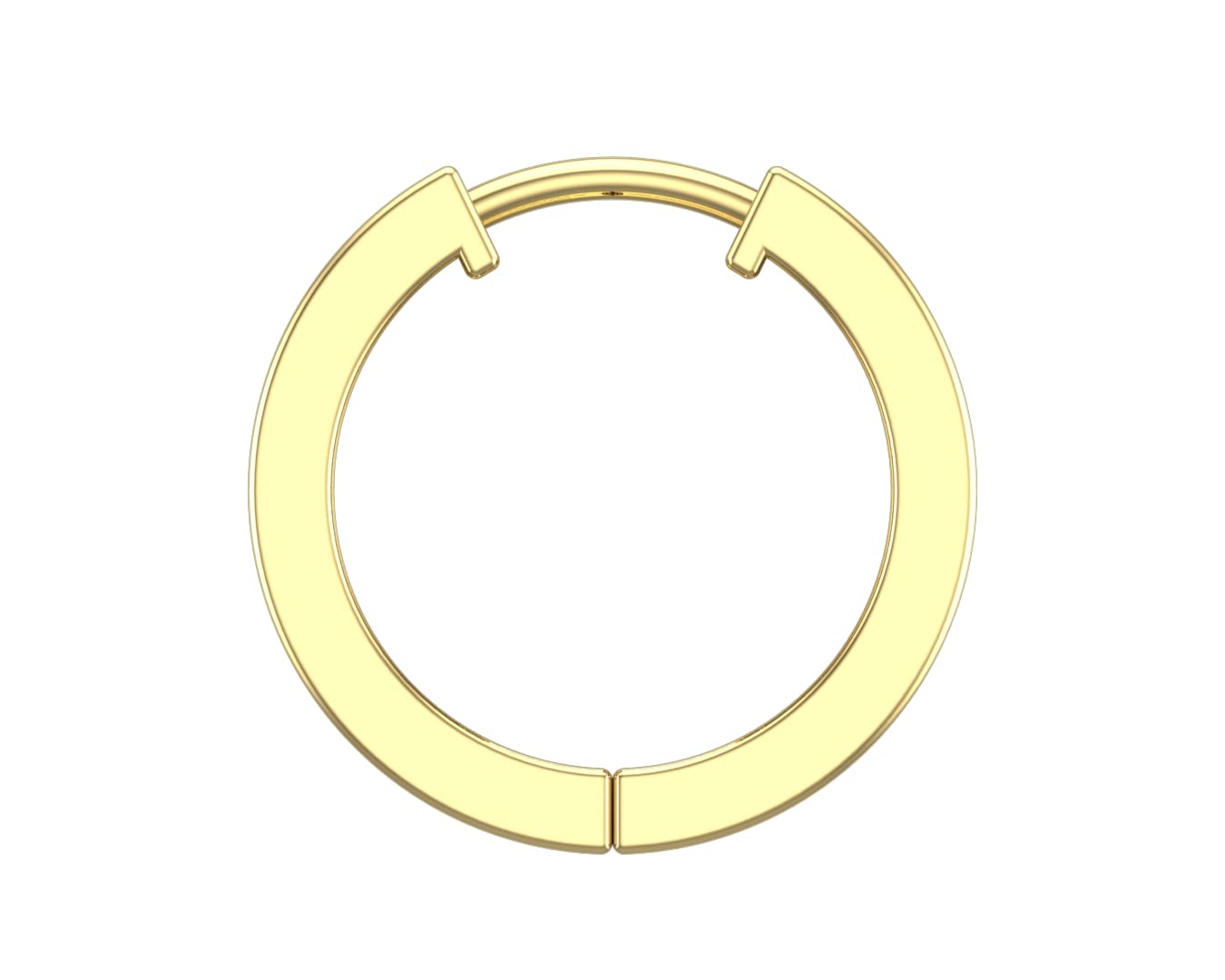 1 Carat 14K Yellow Gold 3 Rows Pave Set Cuff Huggie Diamond Earrings Premium Collection (H-I Color)