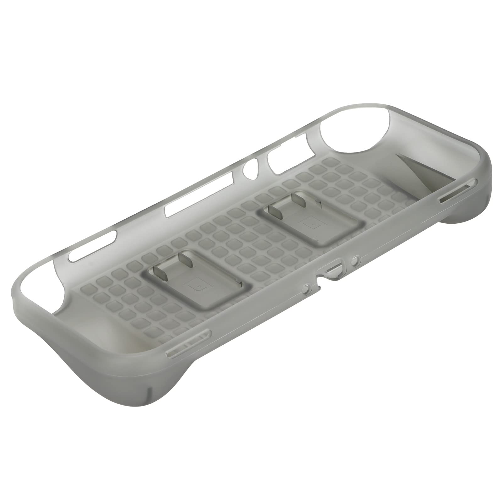 01 02 015 TPU Protective Case, Half Packed Protective Shell Case Elastic 2 Game Card Slots Ergonomics for Switch Lite(Grey)