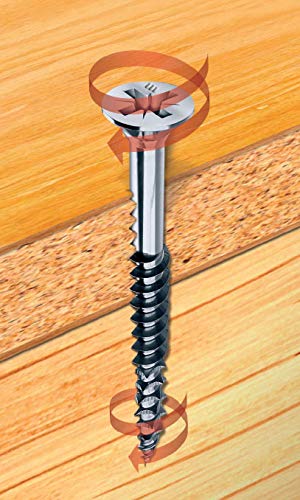 #10 x 3", (25 pcs), Stainless Flat Head Phillips Wood Screw, 18-8 (304) Stainless Steel Screws by Persberg P100-89