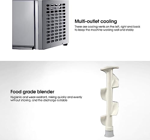 1200W Commercial Soft Serve Ice Cream Maker, 16~18L/H Slushy Ice Cream Machine Professional with LED Display - 3 Tastes, CE/FCC/CCC