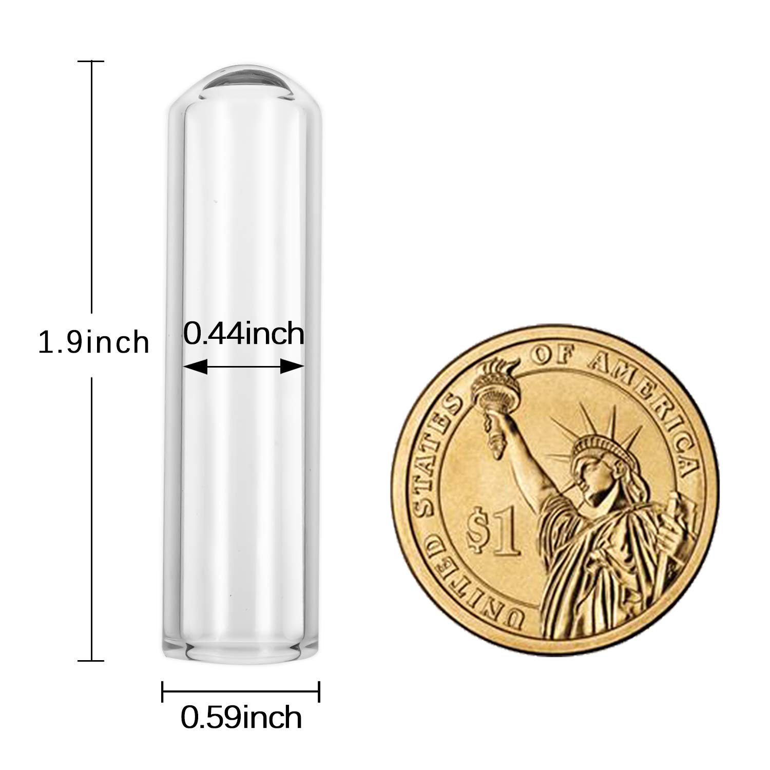 0.59 Inches Glass Straw Cap Fit the Tumblers with Lids and Straws, Straw Cover Clear, Keeps all the Dust Out, Healthy, Reusable,Eco Friendly