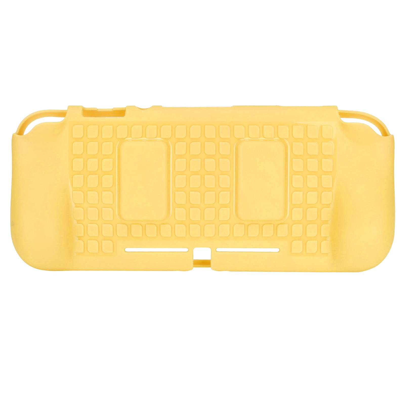 01 02 015 TPU Protective Case, Half Packed Protective Shell Case Elastic 2 Game Card Slots Ergonomics for Switch Lite(Yellow)