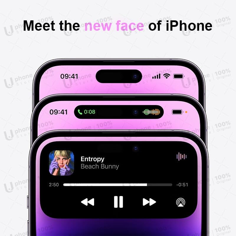 100% New Condition Apple iPhone 14 Pro 128GB / 256GB / 512GB /1TB ROM 2022 A16 Bionic Chip 6.1'' OLED Display Face ID 5G Mobile 2 Nano SIM / 14 Pro Deep Purple / 1T|CN Version