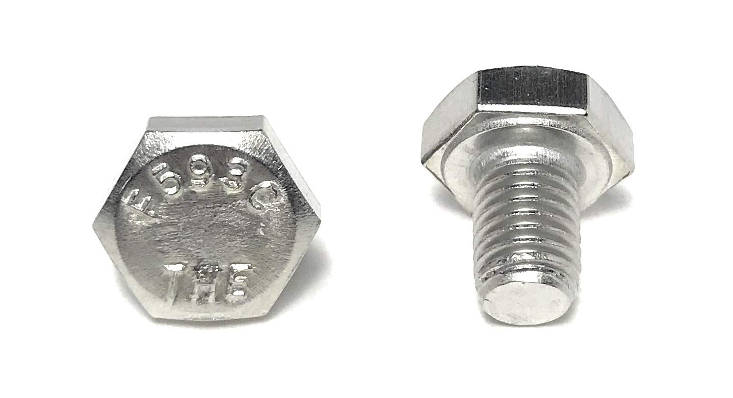 1/4-28x3/8 Stainless Steel Hex Cap Screws FT Hex Bolts 18-8 (UNF) FINE Thread - (25 pcs)