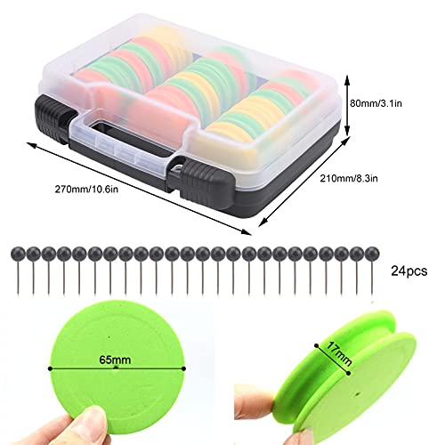 01 Fishing and Rigging Foam Spools, Spools Winding Board Tool Fishing EVA Spools Line Storage Spools EVA Fishing Line Storage 24pcs for Fish