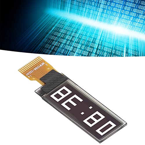 0.91in Display Module, Multifunctional Good Flexibility Organic Light Emitting Diode Screen Clear Image 4PCS for DIY Electronic Devices(MRA071‑1 White Display)