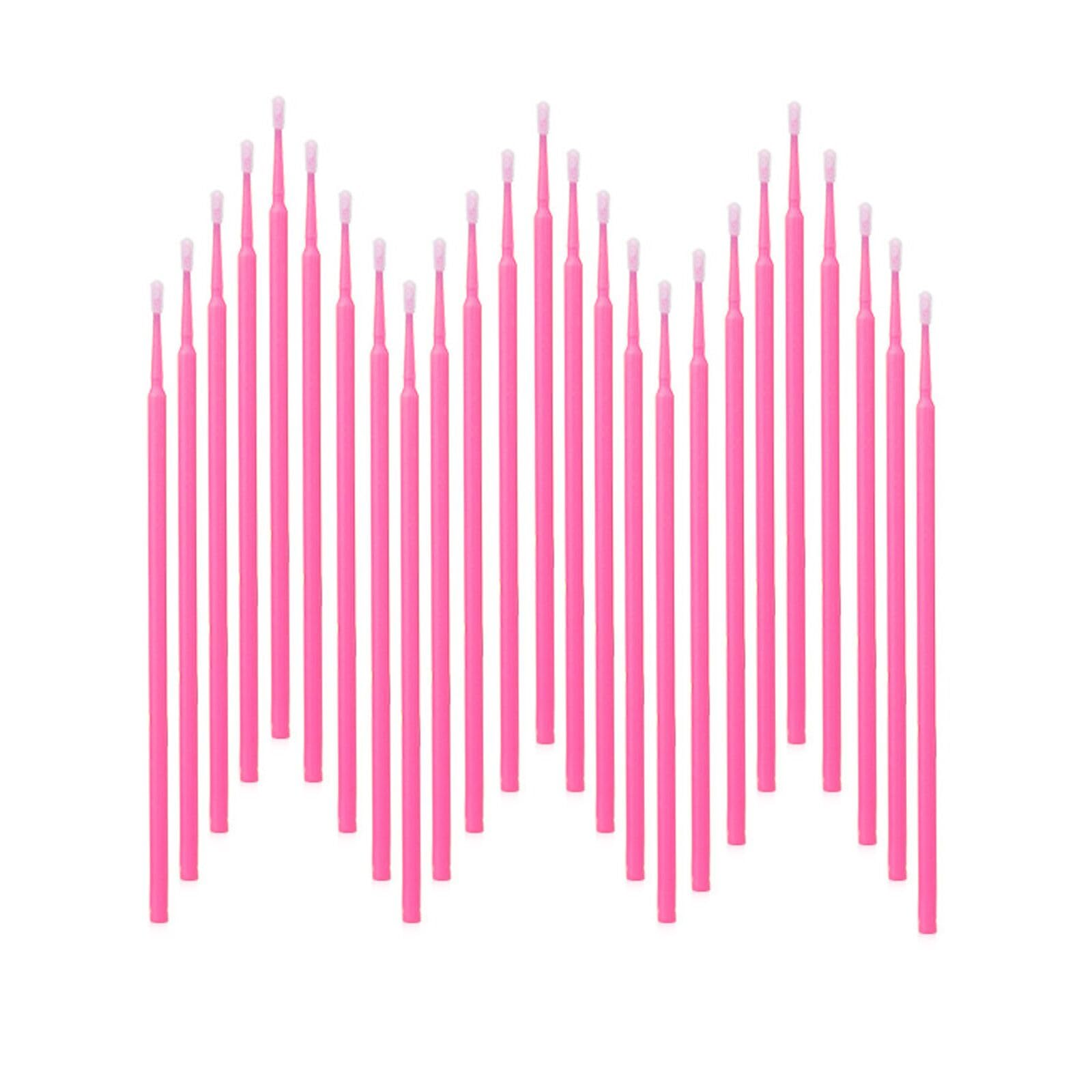 1200PCS Disposable Micro Applicators Brush for Eyelash and Make up Brushes and Personal Care Microswabs Pink (Head Diameter: 2.0mm)