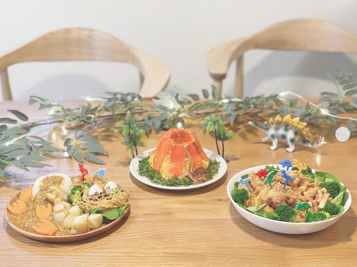 ★POLARIS★ Food Picks & Food Balun for Lunch Box (Dinosaurs)