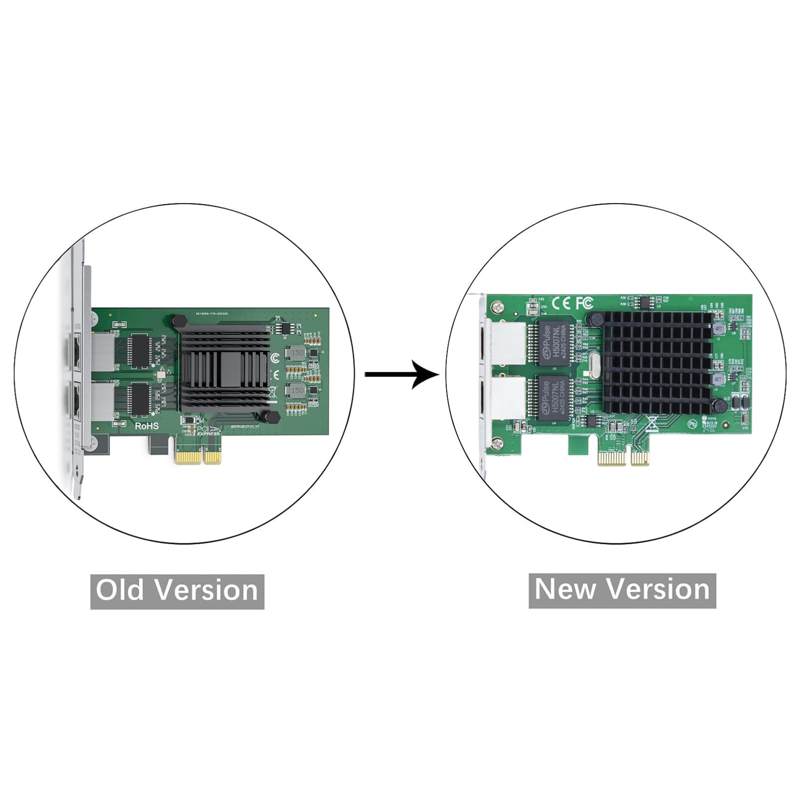 10/100/1000Mbps Gigabit Ethernet Converged Network Adapter (NIC) with Intel 82576 Chip, Ethernet PCI Express Network Card, Dual RJ45 Copper Ports, PCI Express 2.0 X1, Compare to Intel E1G42ET