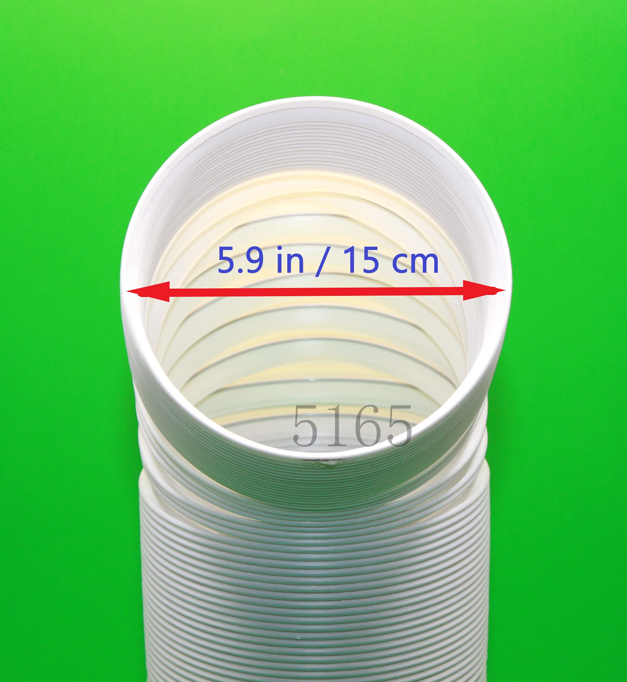 1 Extra Long Anti-Clockwise Universal Portable Air Conditioner Exhaust Hose 6" Width, 76" long