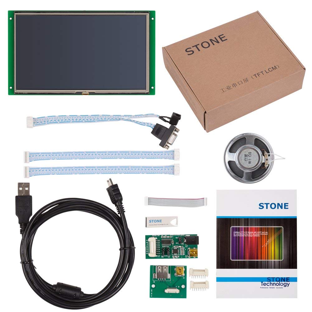 10.1 Inch Serial LCD Display Module with Program + Touch Screen for Equipment Control Panel(10.1 Inch, WTVC101WT-01)
