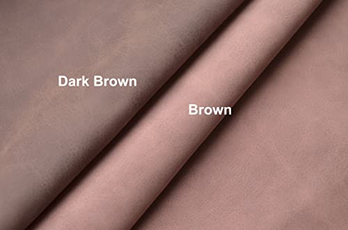 0.9mm Soft 1 Yard Brown Fabric PU Leather Fabric Faux Leather Fabric Faux Vegan Leather Upholstery Fabric