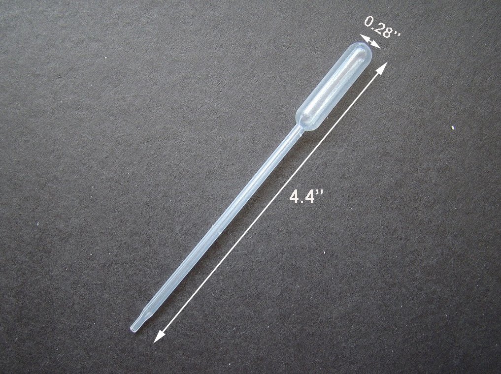 0.5ml Clear Plastic Fine Tip Dosing Disposable Dropper Transfer Liquids Pipetting Pipette 100 Pcs