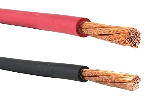 #4 Gauge AWG - Flex-A-PreneĀ® - Welding/Battery Cable - Black & Red - 600 V - Made in USA (100 FEET OF EACH COLOR)